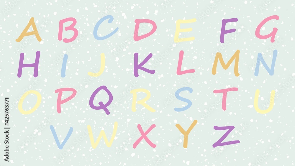 Animated alphabet. Learning letters. English alphabet. Stock ...