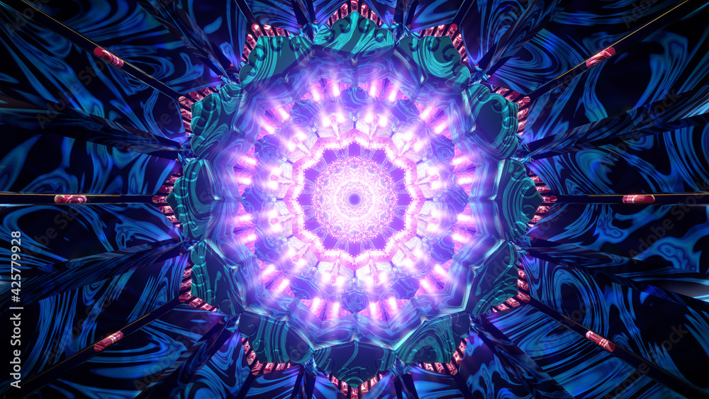 Beautiful colorful trippy pattern animation peace and love visual 3D ...