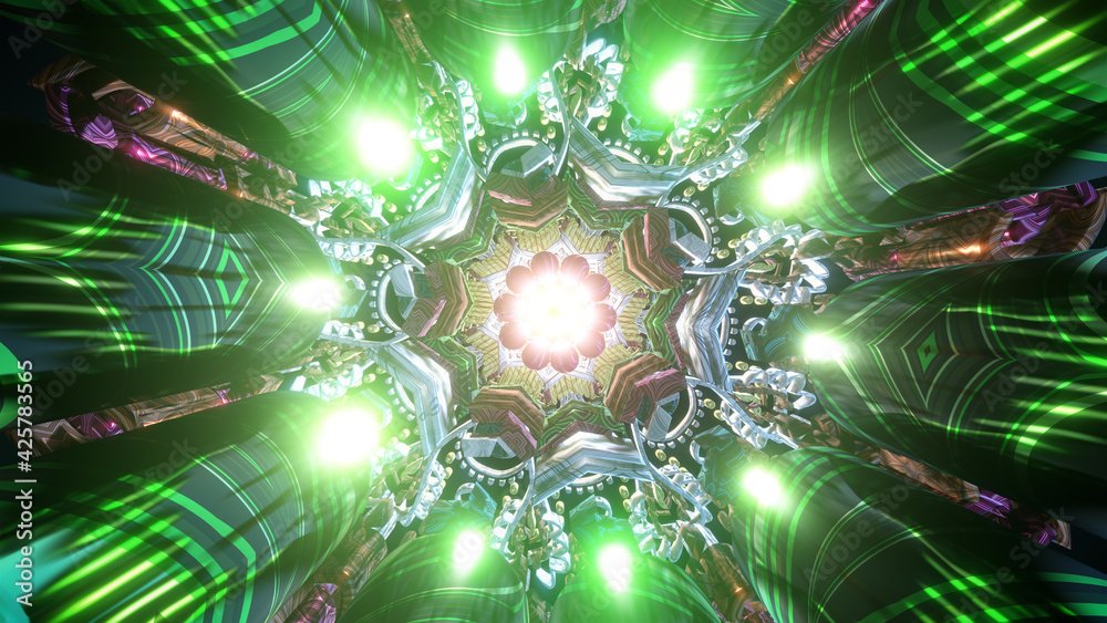 Psychedelic 3D of abstract mandala for trippy art psychedelic trance to ...