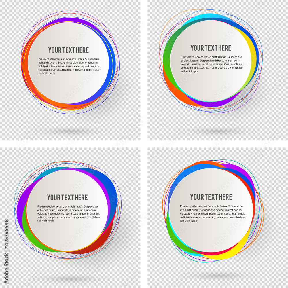 Label blank template, white background and Blurry gradient with lines ...