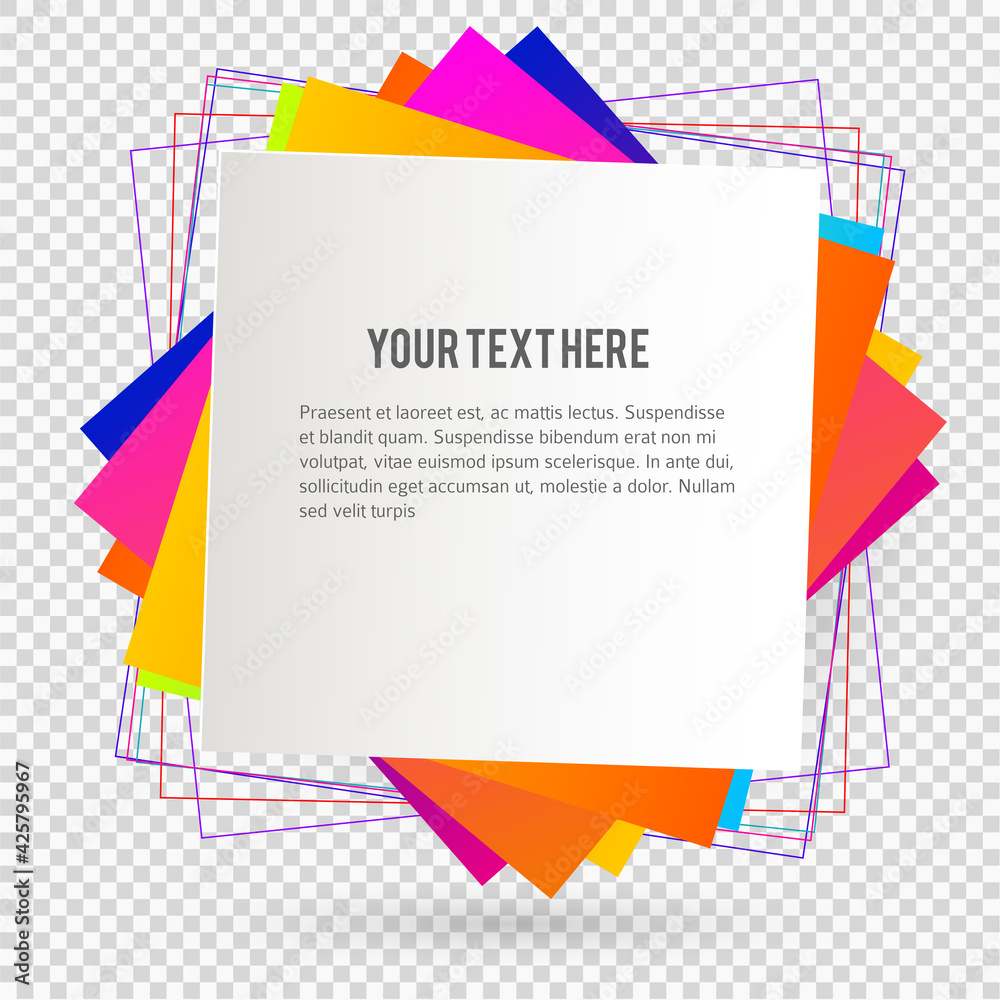 Abstract geometric frame border background. Design elements for cover page magazine, business ...