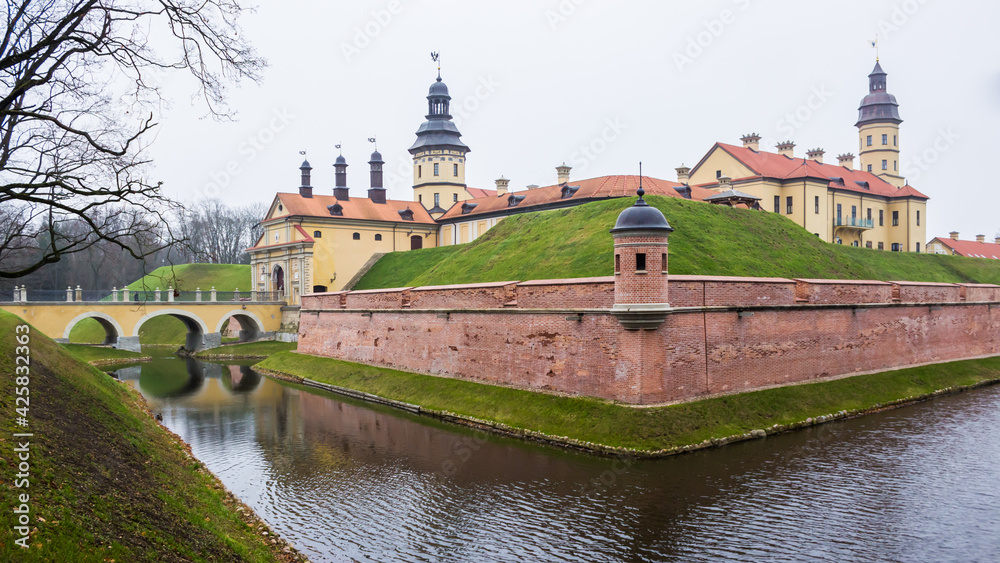 Nesvizh Castle, a residential castle of the Radziwiłł family in Niasviž ...