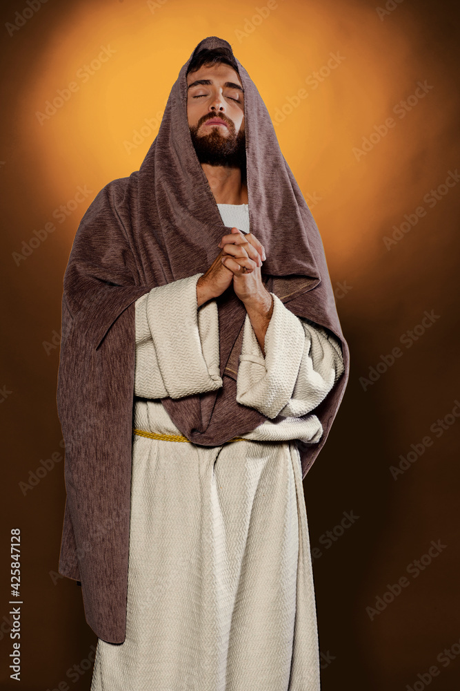 Jesus Christ praying Stock Photo | Adobe Stock