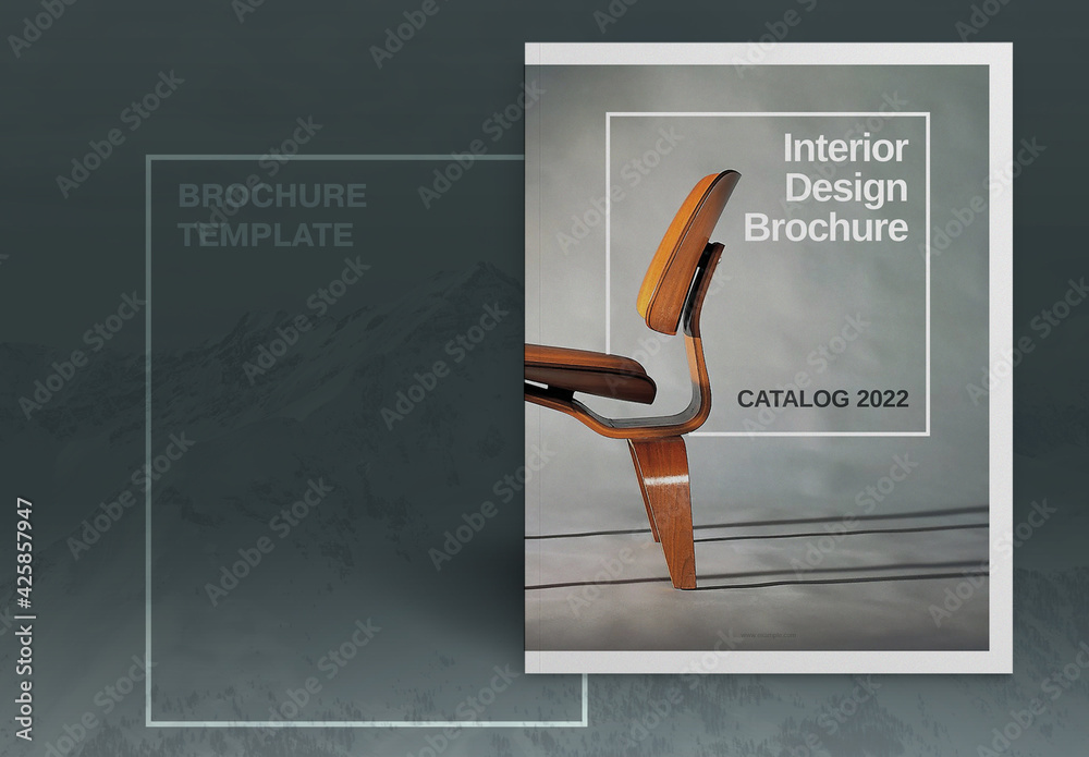 Interior Design Catalog Layout Stock Template | Adobe Stock