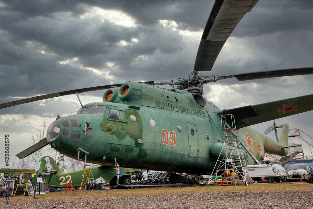 Huge of Mil Mi-6 Heavy lift helicopter Stock Photo | Adobe Stock
