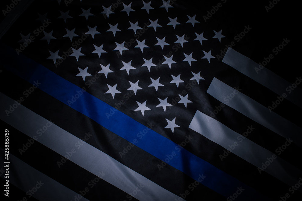 Police Thin Blue Line Flag Stock Photo | Adobe Stock