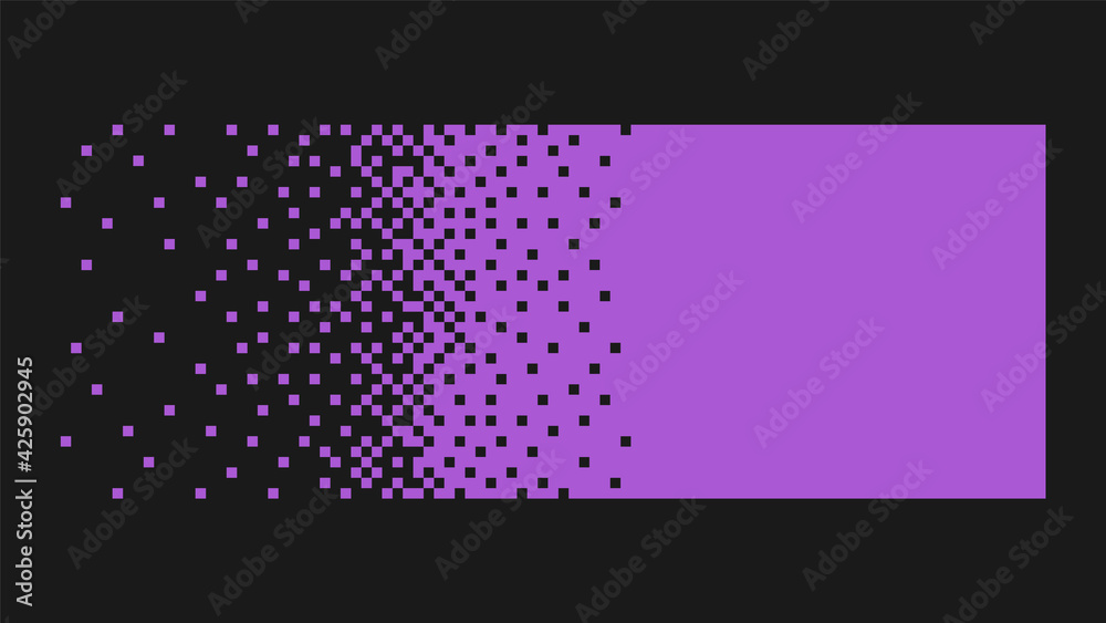 The pixel bar or lines are purple in color. Digital callouts titles ...