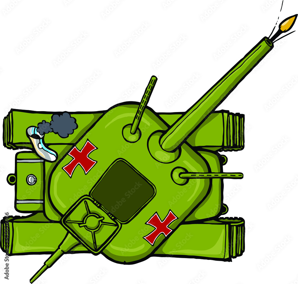 Cartoon Army Tank | WW2 German tank Stock Vector | Adobe Stock