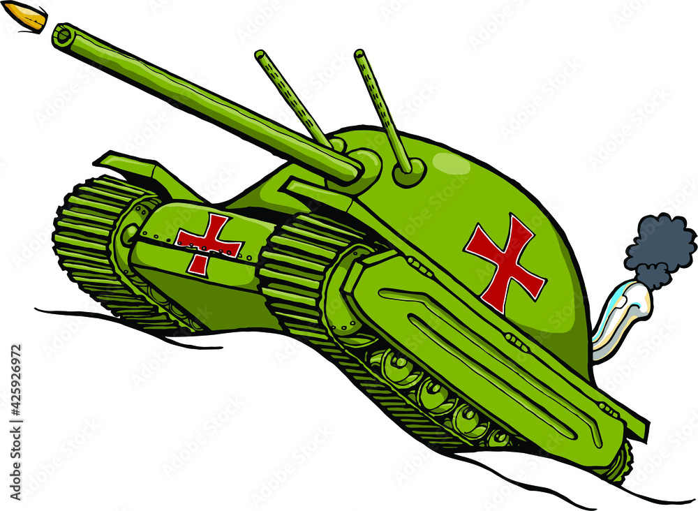 Cartoon Army Tank | WW2 German tank Stock Vector | Adobe Stock