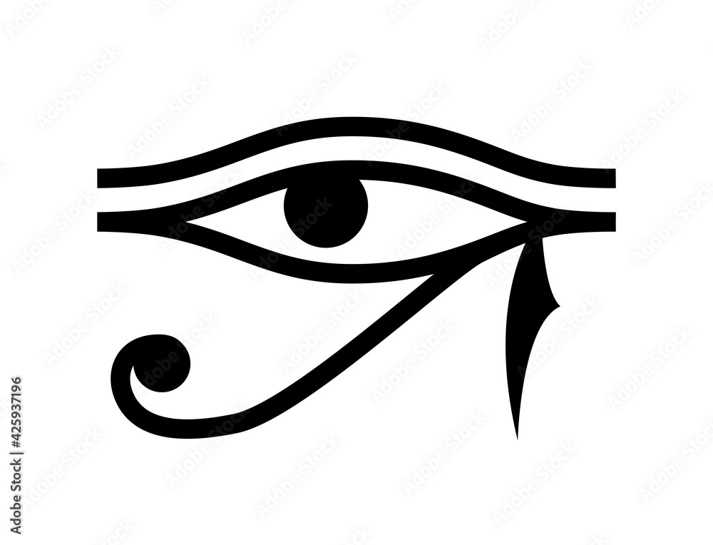 Eye of Horus. Ancient Egyptian symbol. Amulet Wadget. Isolated vector ...