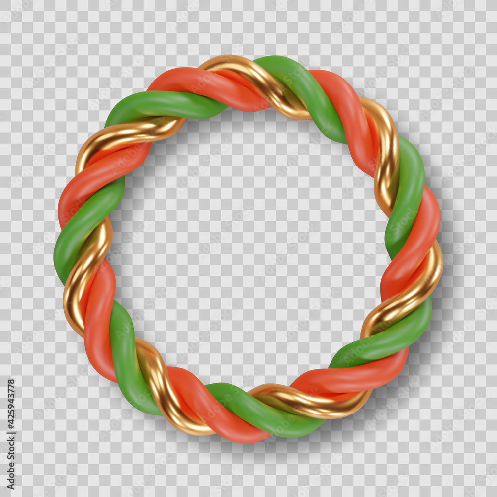 Twisted round frame isolated on transparent background. Design element ...