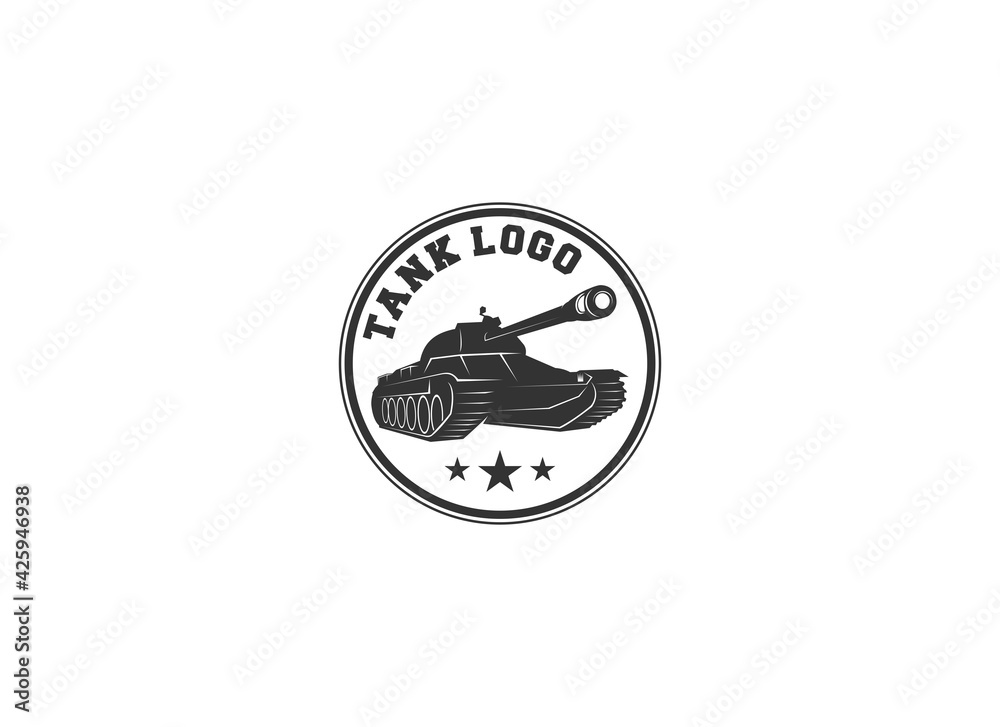 tank logo in white background Stock Vector | Adobe Stock