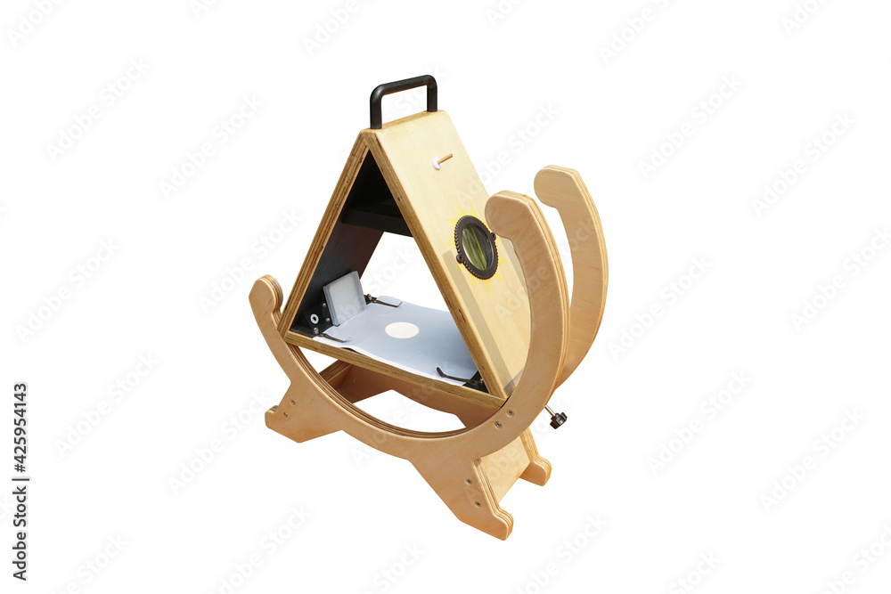 Sunspotte Solar Telescope isolated on white background with clipping ...