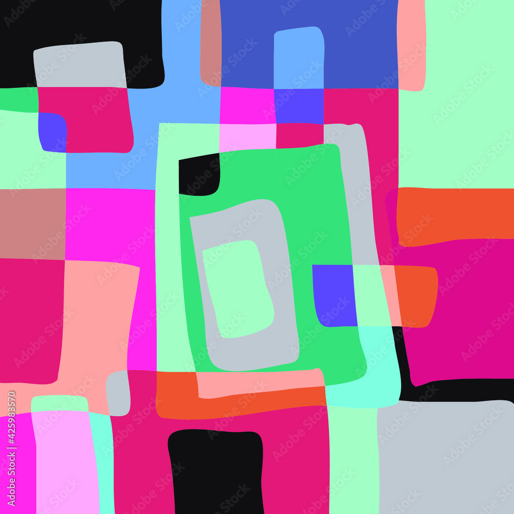 abstract shape background with beautiful flat color. good use for ...