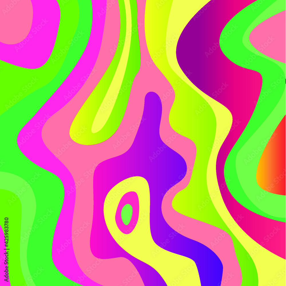 abstract wave shape background with beautiful gradation light green and ...