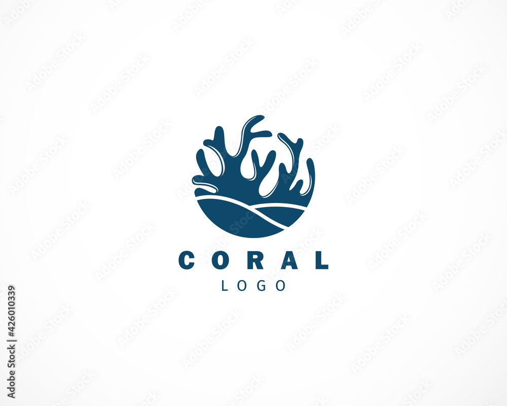 coral logo icon creative design vector Stock Vector | Adobe Stock