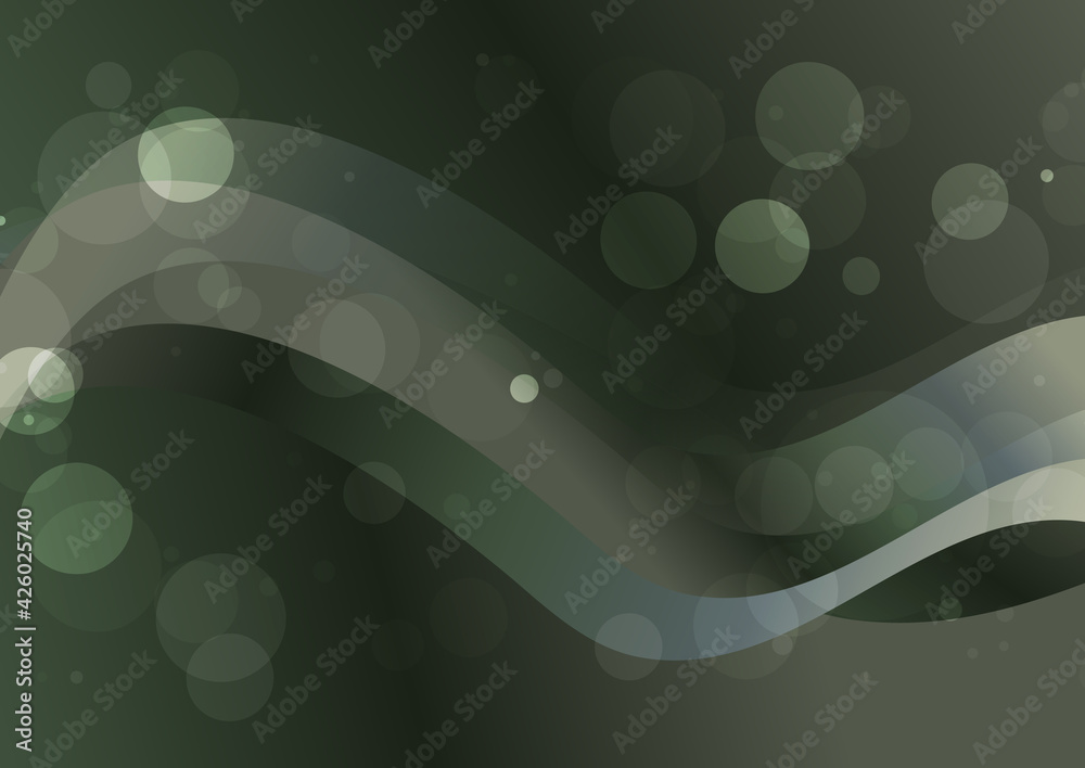 Abstract Dark Green Gradient Wavy Background Vector Graphic Stock ...