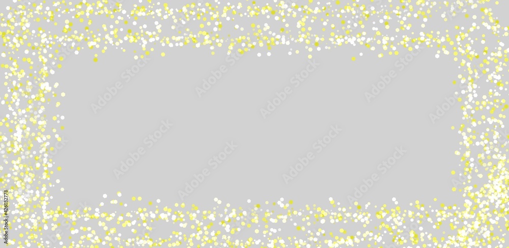 Abstract grey background with old paper texture and vintage gold border ...