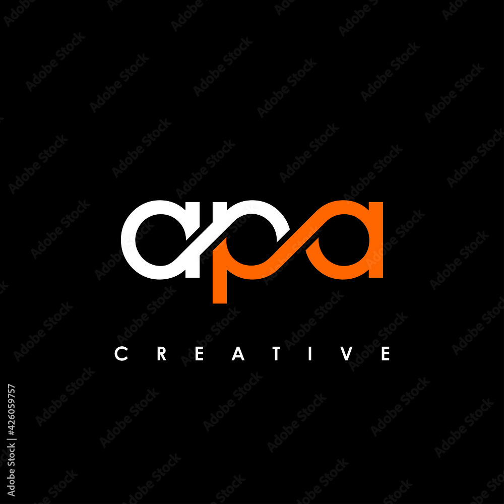 APA Letter Initial Logo Design Template Vector Illustration Stock ...