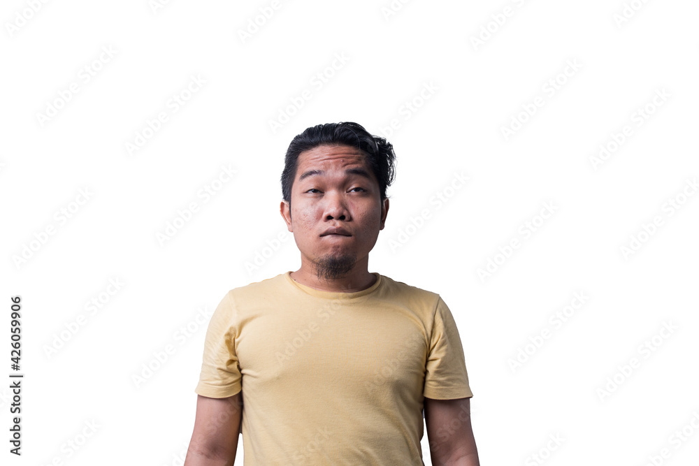 Face reaction, Asian young man portrait of face expression, swag jutsu ...