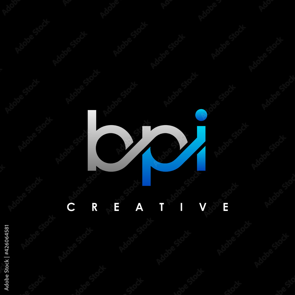 BPI Letter Initial Logo Design Template Vector Illustration Stock ...