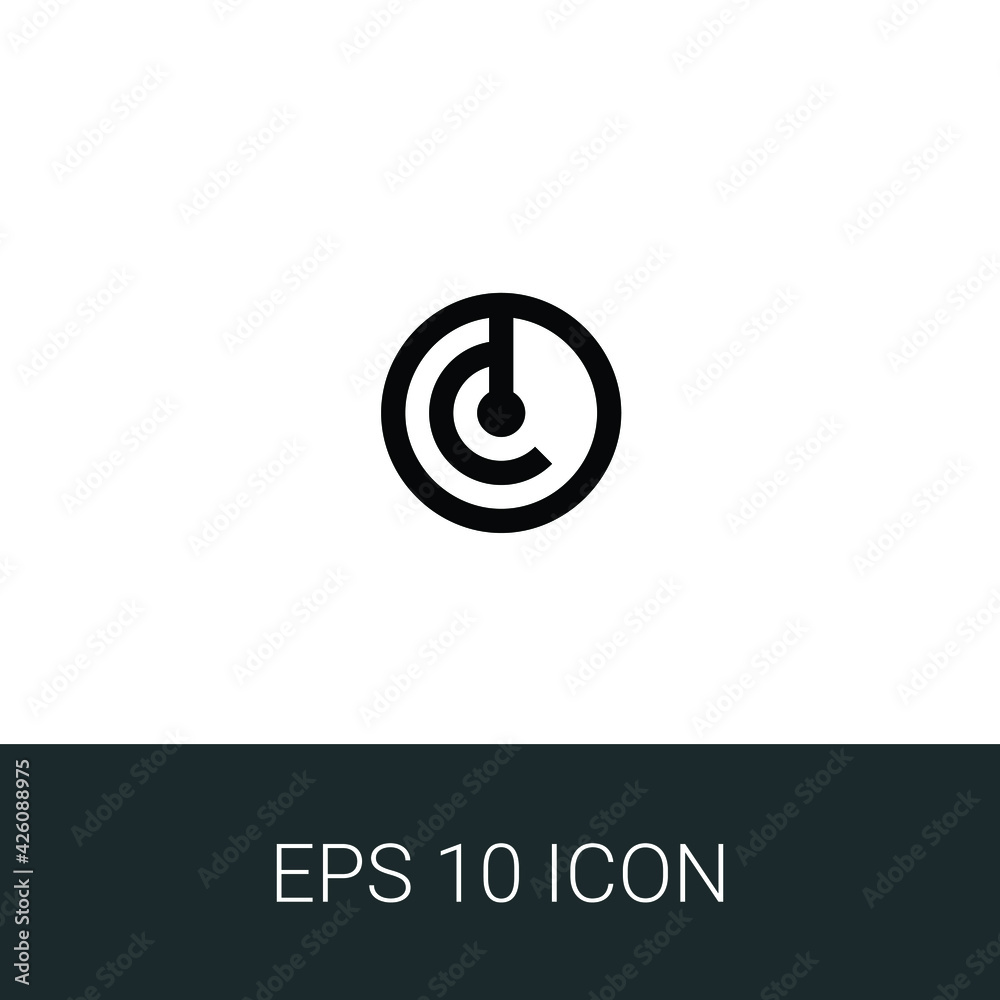 radar simple icon Stock Vector | Adobe Stock