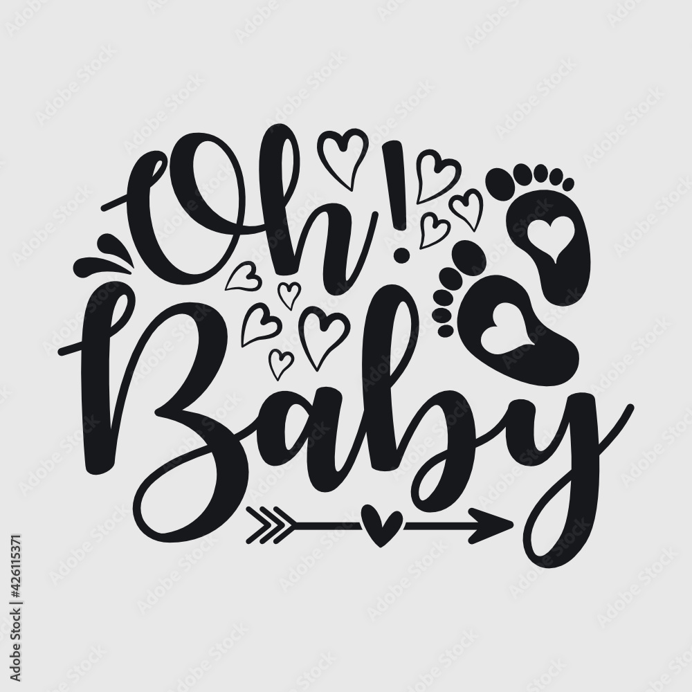 Oh! Baby Svg | Cake Topper svg | Baby Shower Svg | Baby Bump Svg | Baby ...
