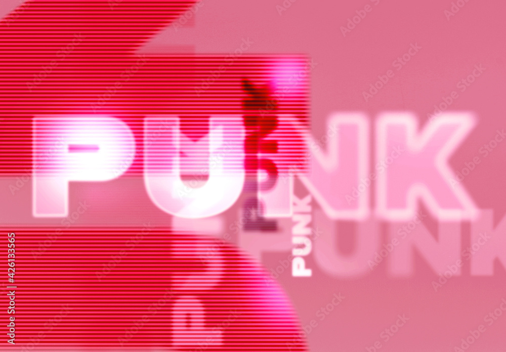 Punk Blurred Colored Text Effect Stock Template | Adobe Stock
