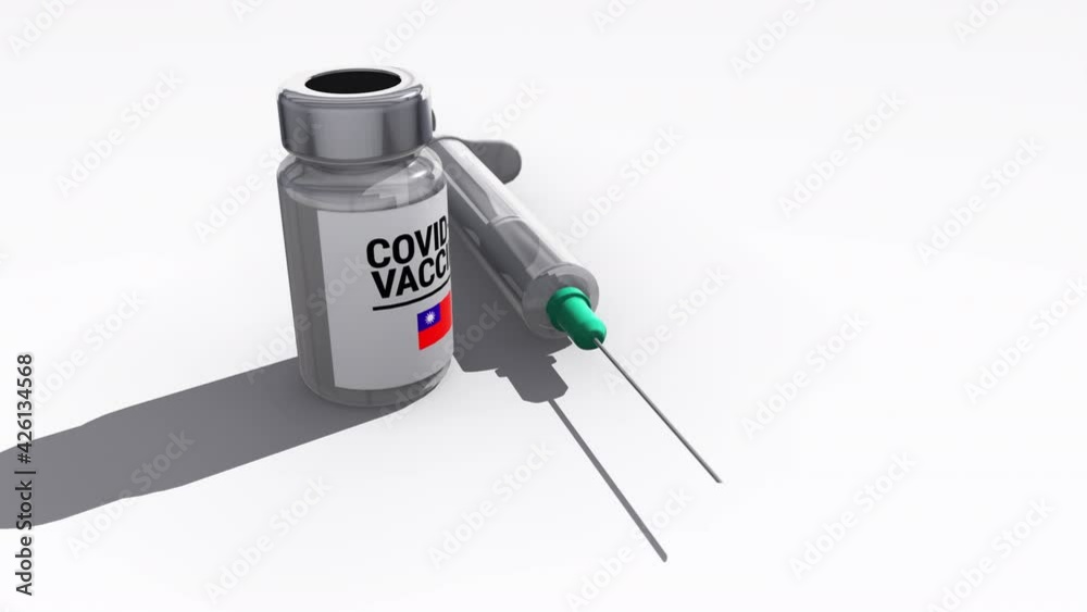 Vidéo Stock Seamless looping 3D animated syringe and bottle of covid-19 ...
