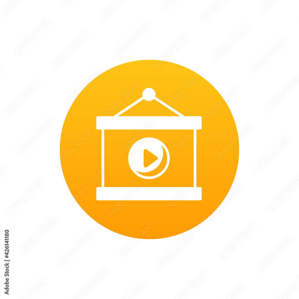 Wall board Vector Round Icon. Art and Culture Symbol Eps 10 File. Stock ...