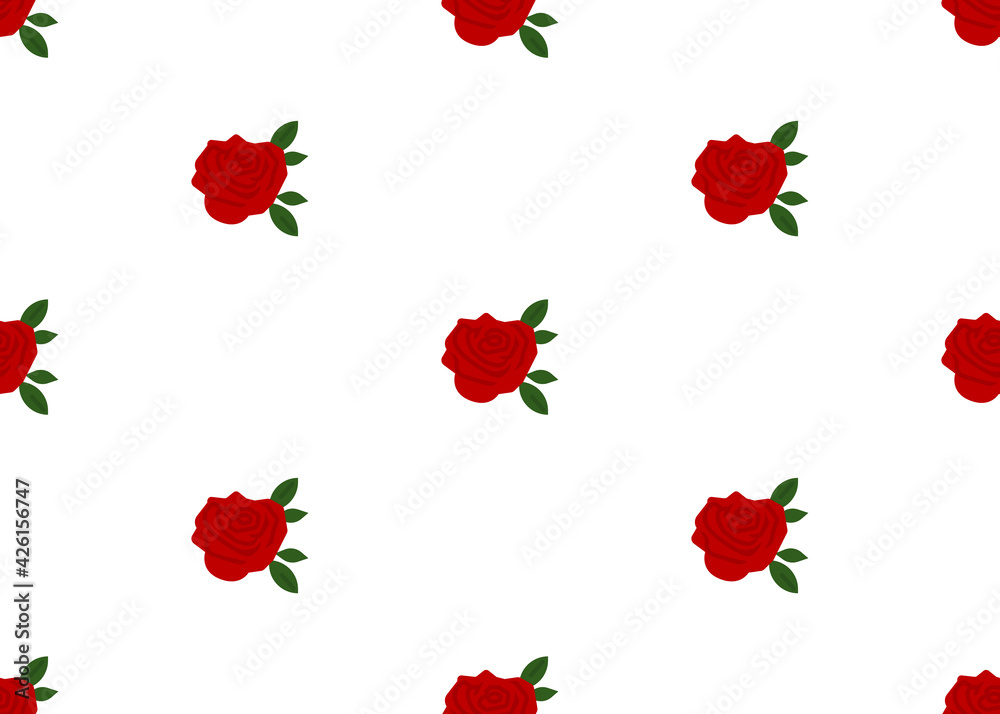 Red Rose. Seamless texture. For design and wrapping paper. Stock Vector ...
