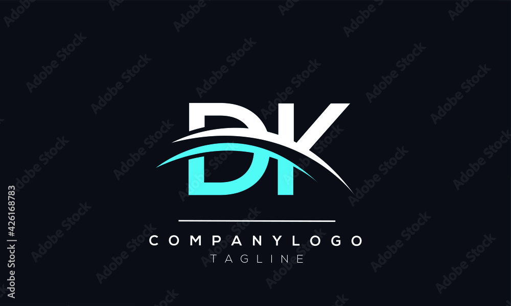 DK initials monogram letter text alphabet logo design Stock Vector ...