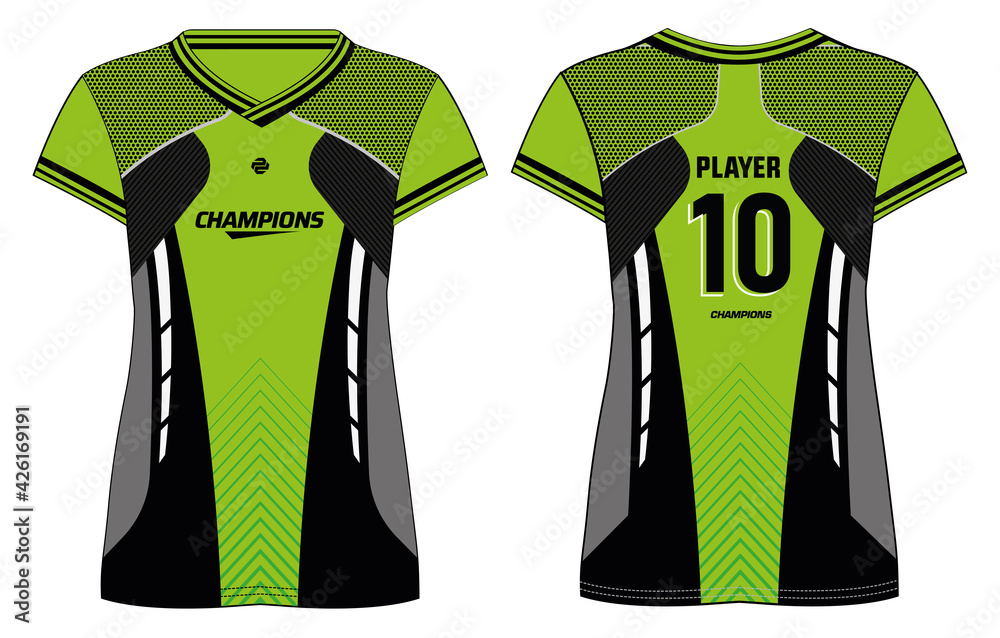 Women Sports Jersey t-shirt design concept Illustration suitable for ...