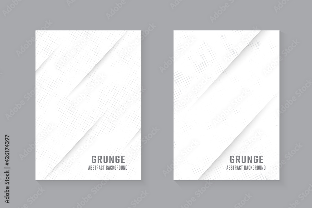 Vector cover page design template. Halftone texture background. Stock ...