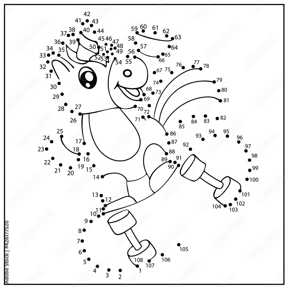 Kids game with unicorn. Education worksheet, activity page for children ...