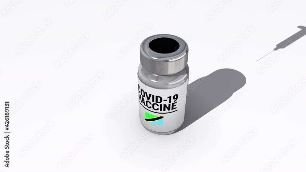 Seamless looping 3D animation of the covid-19 vaccine injection of a ...