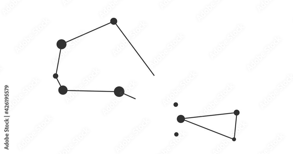 Piscis Austrinus constellation. Stars in the night sky. Constellation ...