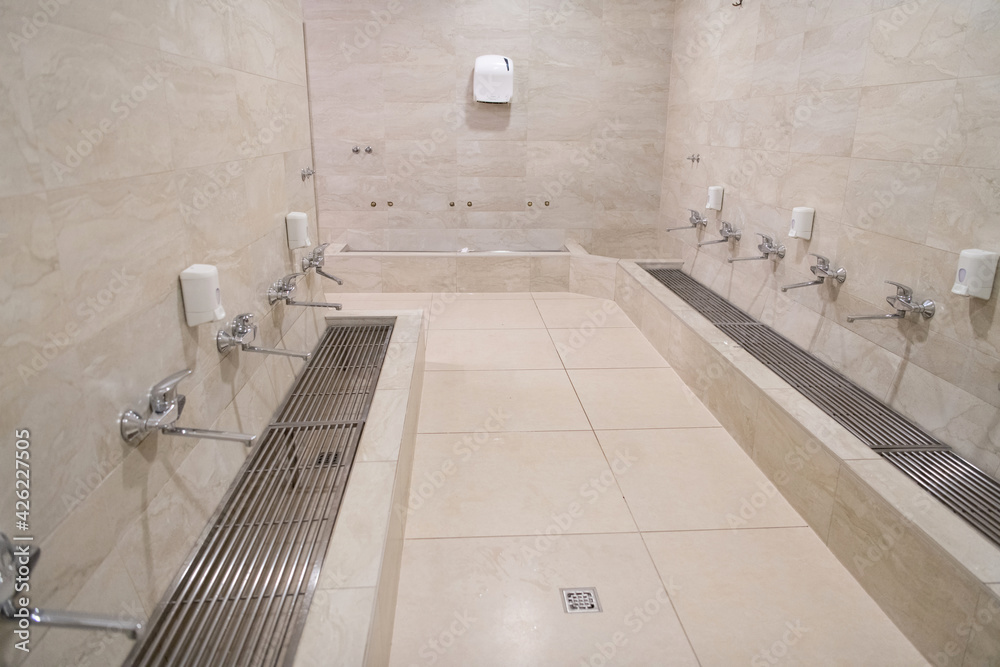 Muslim bath located in the premises of a mosque used for ablution ...
