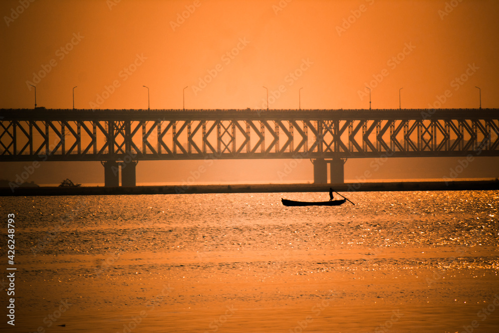 The Godavari Arch Bridge is a bowstring-girder bridge that spans the ...