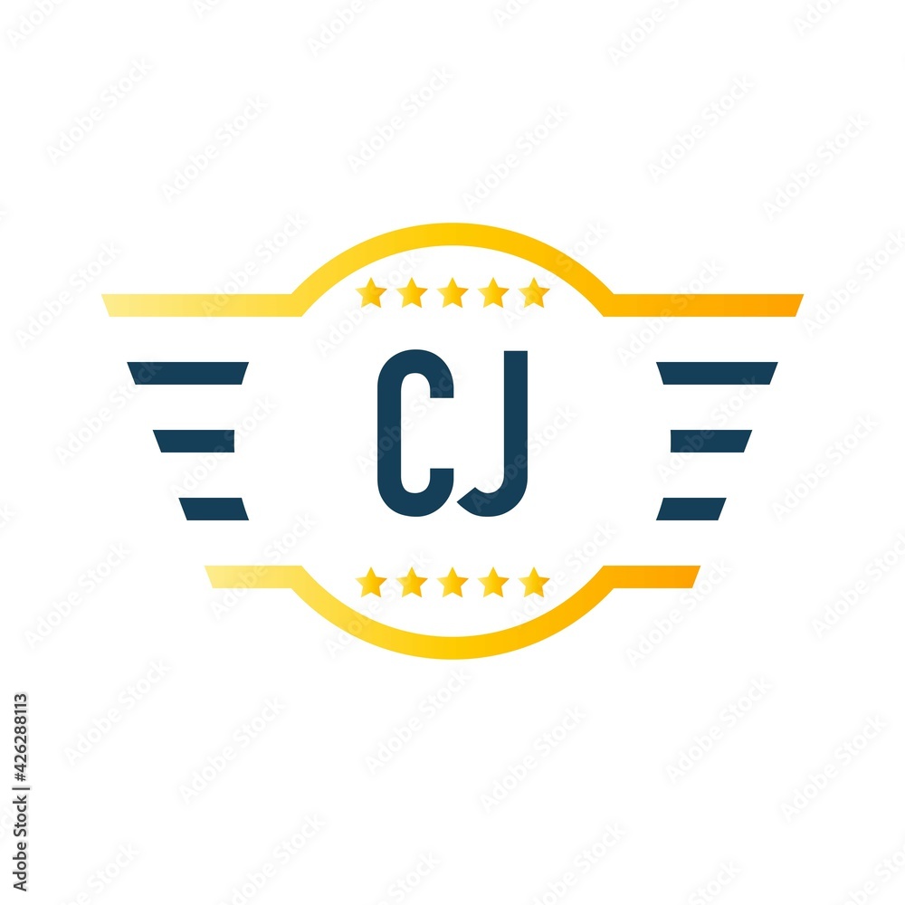 Initial Letter cj Wing Logo Design Template. Creative Wing template ...