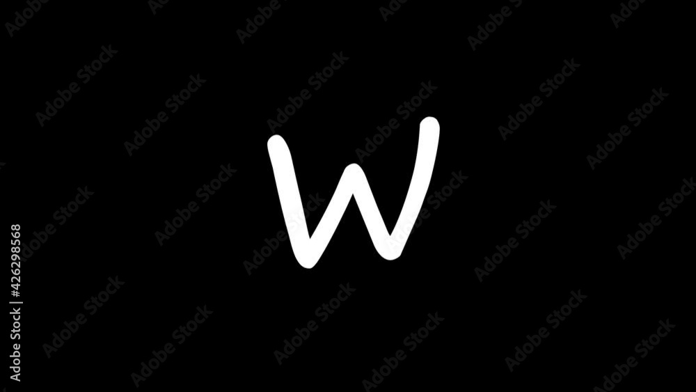 letter W of the English alphabet, learning English alphabet letters ...