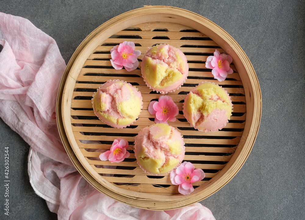 Traditional Chinese festive pastry / Fa Gao aka Prosperity Cake / Often ...
