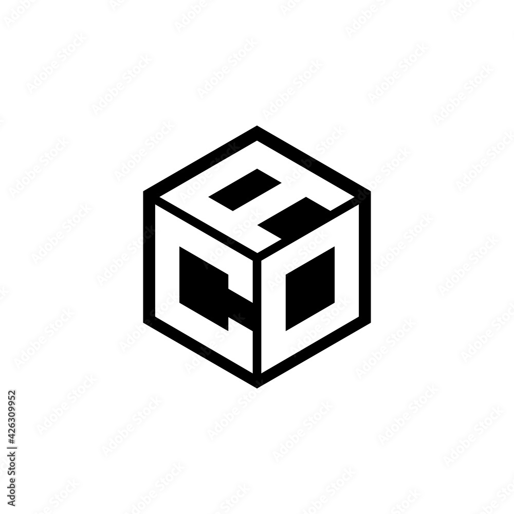 CDA letter logo design with white background in illustrator, cube logo ...