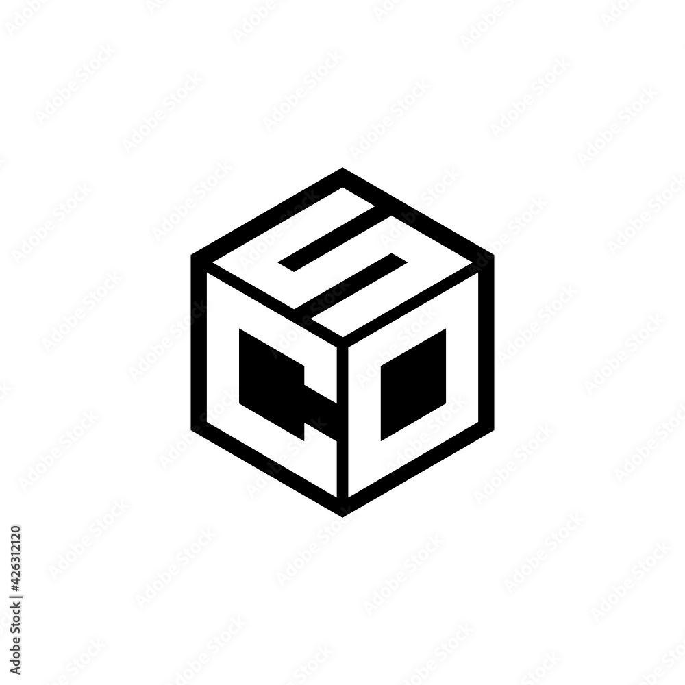 CDS letter logo design with white background in illustrator, cube logo ...