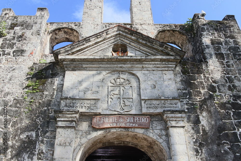 Entrance to Fort San Pedro, the oldest fortress in the Philippines ...