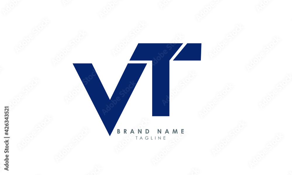 Alphabet letters Initials Monogram logo VT, TV, V and T Stock Vector ...