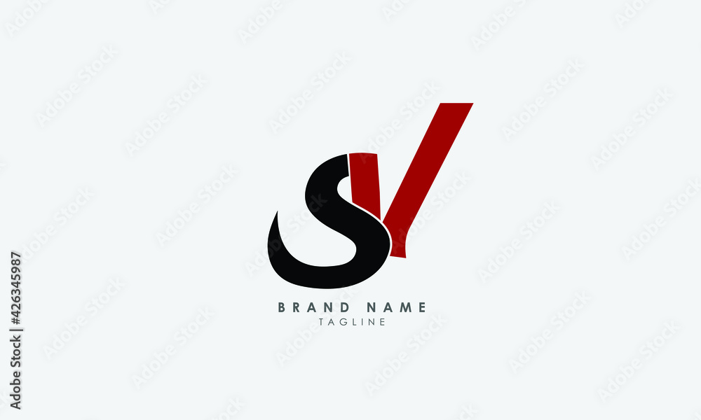 Alphabet letters Initials Monogram logo SV, VS, S and V Stock Vector ...
