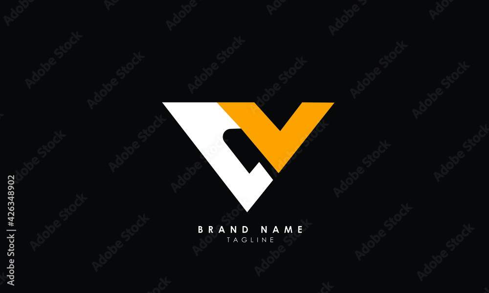 Alphabet letters Initials Monogram logo CV, VC, C and V Stock Vector ...