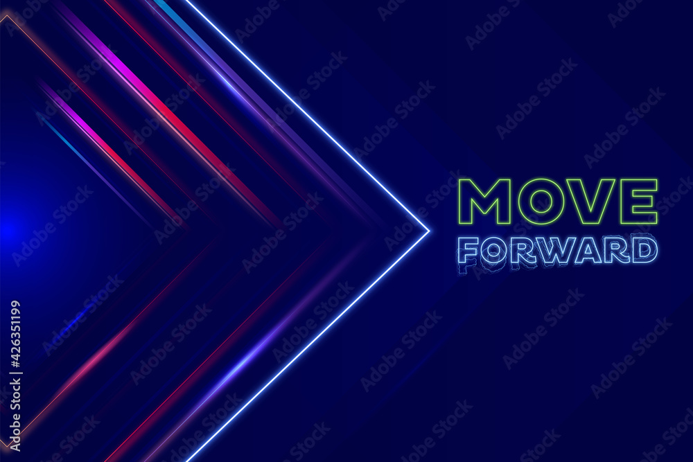 Move Forward Vector Key Visual Design Stock Vector | Adobe Stock