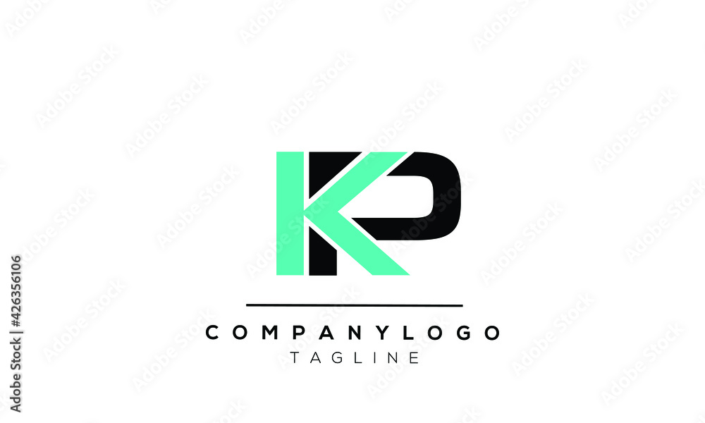 KP initials monogram letter text alphabet logo design Stock Vector ...